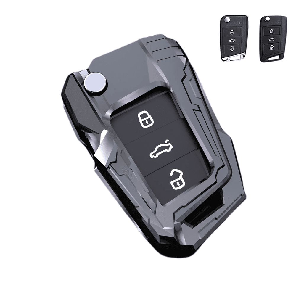 Zinc Alloy Car Flip Key Fob Case for VW Volkswagen Golf Polo GTI Tiguan ...