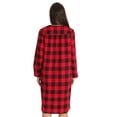 Dreamcrest Women’s Snap-Front House Coat Flannel Duster Robe with ...