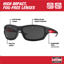 Milwaukee Safety Glasses, Tint Hi Performance, Anti-Fog Durable Lenses ...