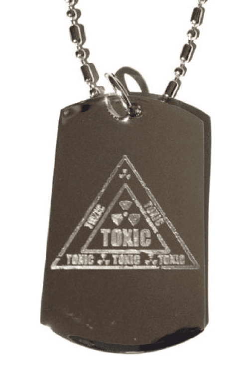 Toxic Biohazard Seal Logo Symbols - Military Dog Tag Luggage Tag Key ...
