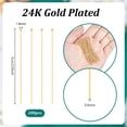 1 Set 200Pcs 304 Stainless Steel Ball Head Pins Real 24K Gold Plated ...