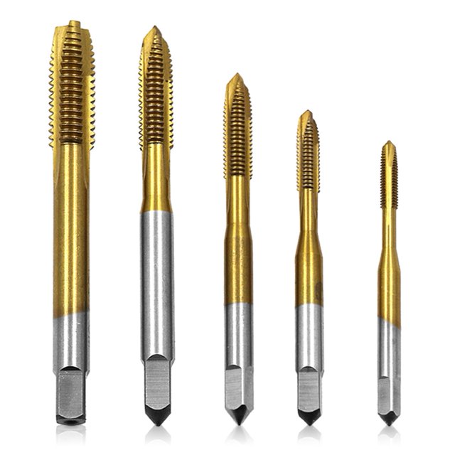 HSS Metric Screw Thread Machine Plug Tap Drill Bit Set (M3-M8 ...