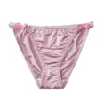 BONIXOOM Women's Sexy Panties, Low Rise Stretchy Satin Panties, Flower ...