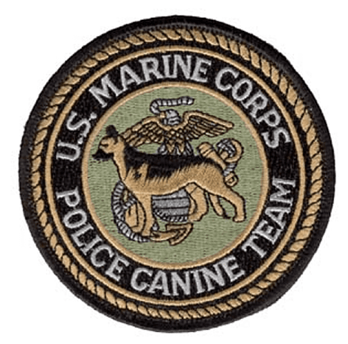 U.S. Marine Corps Military Police MP Canine Team, Hook & Loop, Round ...