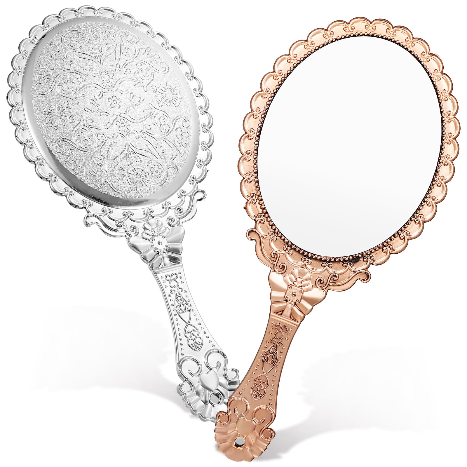 Mirror Hand Vintage Held Handheld Makeup Decorative Women Face Mirrors