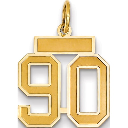 14k Yellow Gold Small Satin Number 90 Pendant / Charm | Walmart Canada