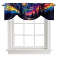 Abstract Starry Sky Tie Up Valances Curtain, Path Forest Dreamy ...