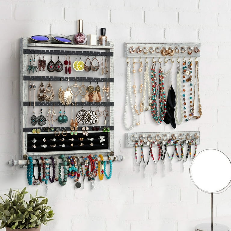 Wall Mounted Earring Organizer Jewelry Cabinet. Armoire/ Earring