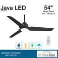 Minka-Aire Java 54-Inch 3-Blade Ceiling Fan in Coal Finish W/ Coal ...