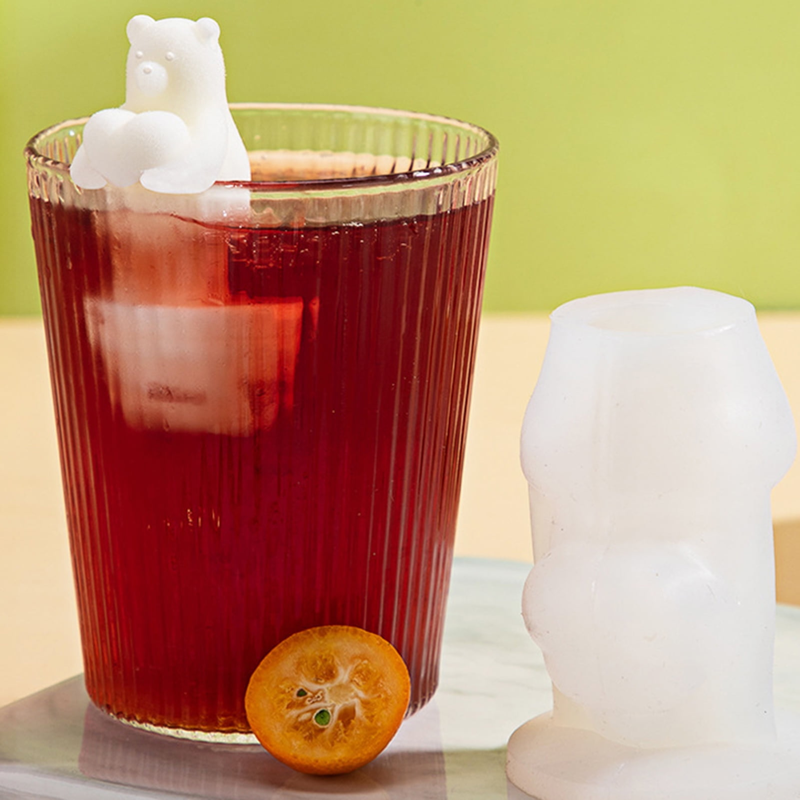 Hug Bear Ice Cube Mold Cute Silicone Bear Ice Cream Milk Tea Coffee Ice ...