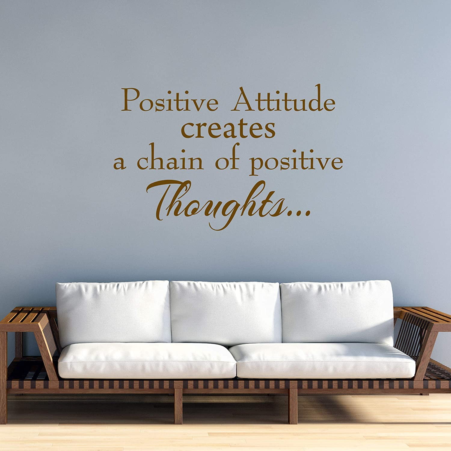 VWAQ Positive Attitude Creates a Chain of Positive Thought Vinyl Wall ...