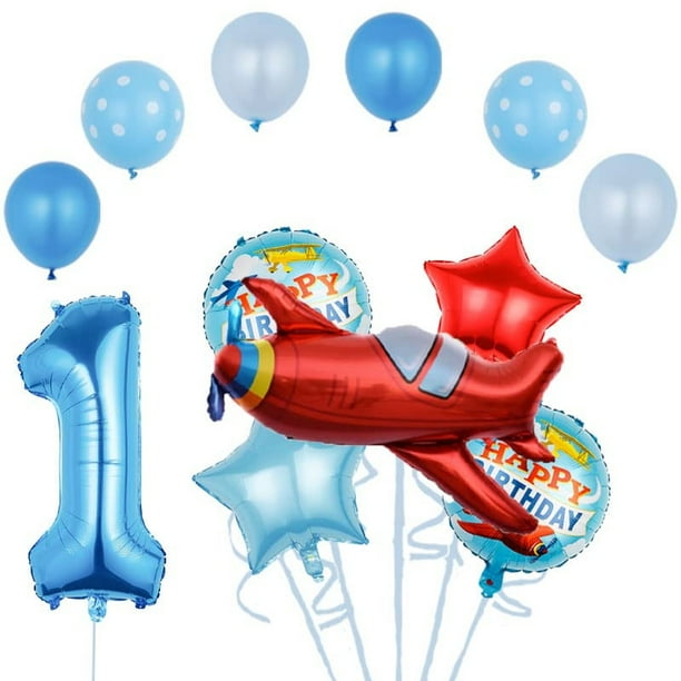 Time Flies Aviator Adventure Balloon Bouquet - Vintage Plane 1st ...