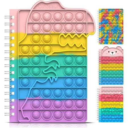 Pop Fidget It Notebook A5 Notepad, Poppet Fidget Toy for Girls Kids ...