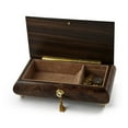 Elegant Classic Style Wood Tone Musical Jewelry Box with Lock and Key ...
