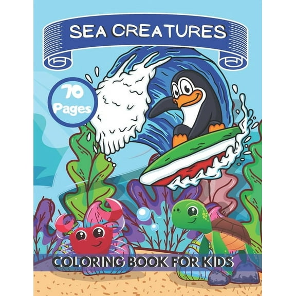 Kawaii Coloring for Kids Ocean Activity Sheets : Sea Creatures Coloring ...