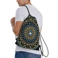 Drawstring Backpack, Dot Mandala Light Waterproof Sports Gym Bag Draw ...