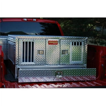 UWS Two-Door Diamond Plate Aluminum Northern Dog Box, 48x48 Base, 27in ...
