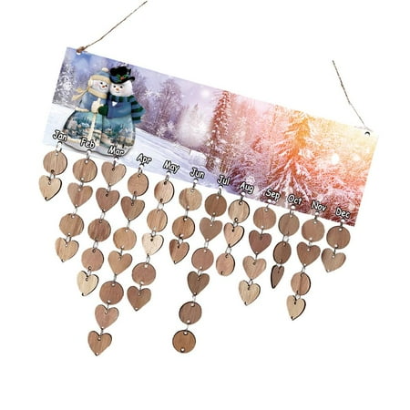 Wooden Anniversary Calendar Panel With Wooden Reminder Plate Reminder ...