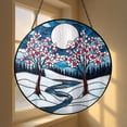 Stained Glass Spring Trees Night Scene Window Hanging Art - Walmart.com