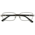 M+ Mens Rectangular Metal Reading Glasses Dgun 1.75 Reed in Gunmetal ...
