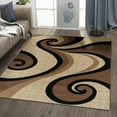 Luxe Weavers 8x10 Beige Swirls Abstract Area Rug, Stain-Resistant ...