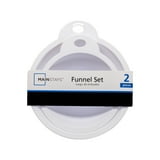 Mainstays 2-Piece White Plastic Kitchen Funnel Set for Pouring and ...