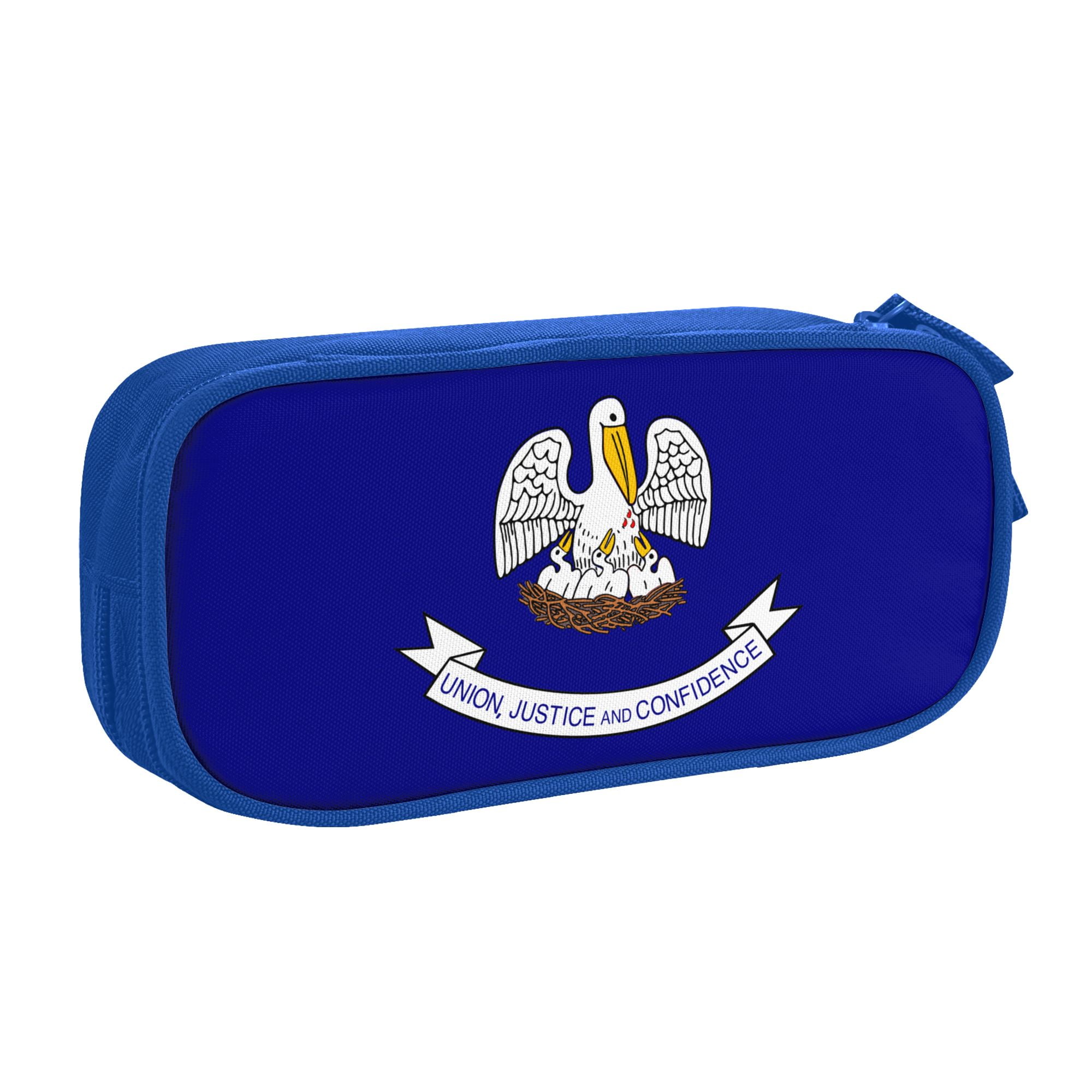 TEQUAN Large Capacity Pencil Case, Louisiana State Seal Flag Pattern ...