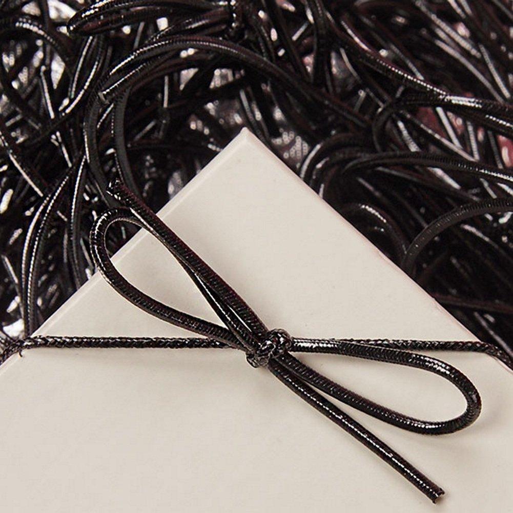 8 Inch Black Metallic Stretch Loops With Bow - 50 Pack - Walmart.com