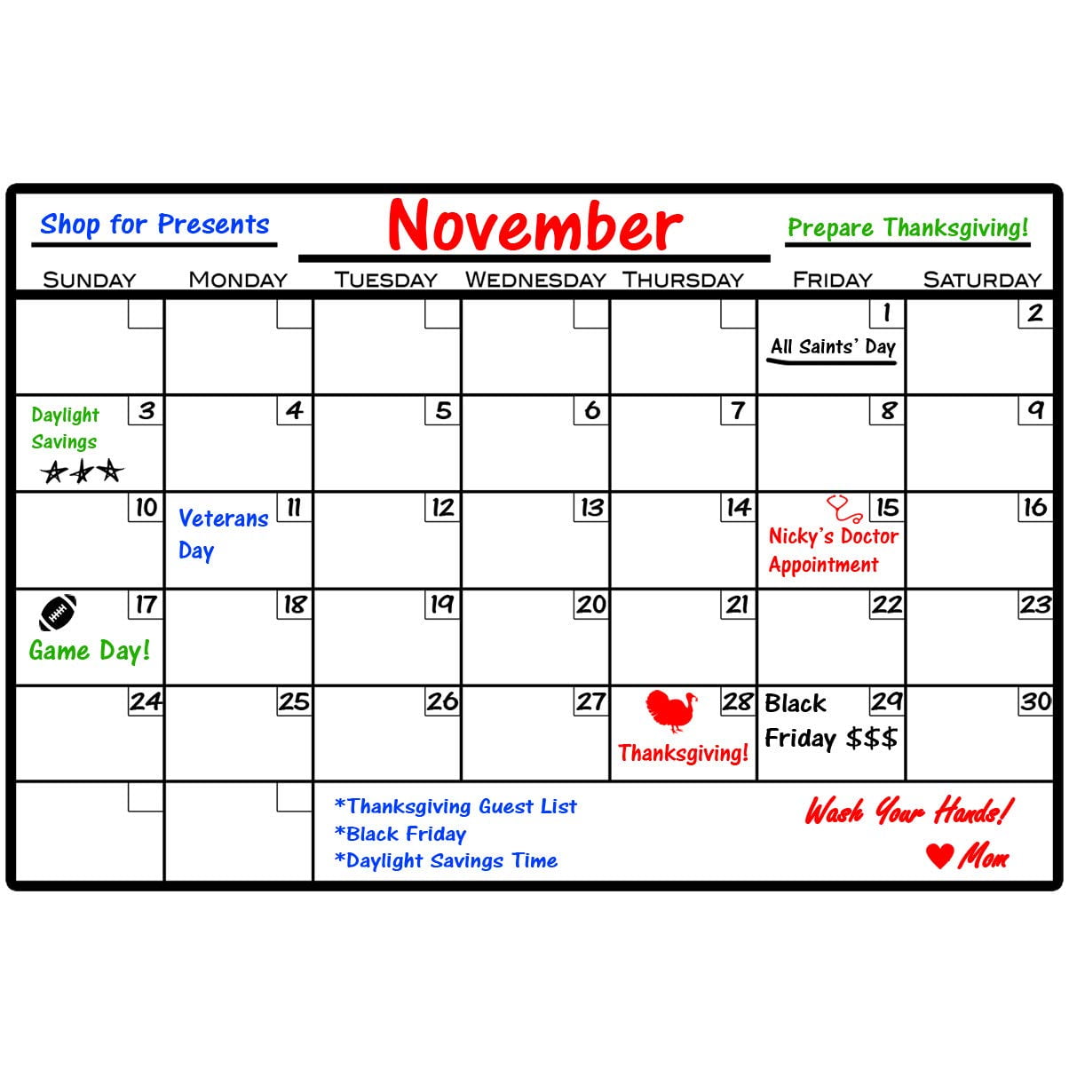 Click here for Vwaq Dry Erase Calendar Wall Decal With Markers -... prices
