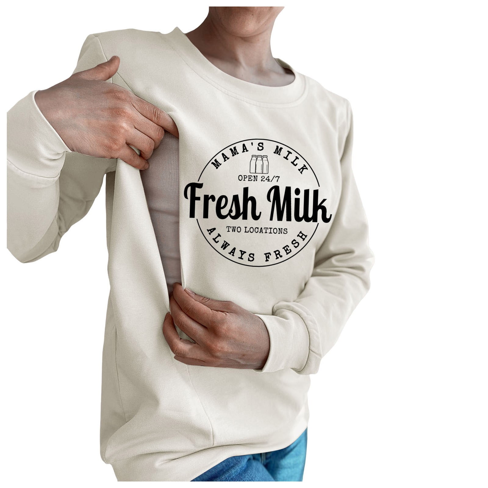 Click here for Icvfdpl Womens Maternity Tshirt Nursing Sweatshirt... prices