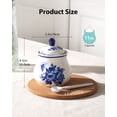 Ceramic Sugar Bowl with Lid and Spoon, 11Oz Sugar Container for Coffee ...