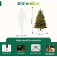6ft Pre-Lit Artificial Christmas Tree with 500 White Lights, 1430 PVC ...