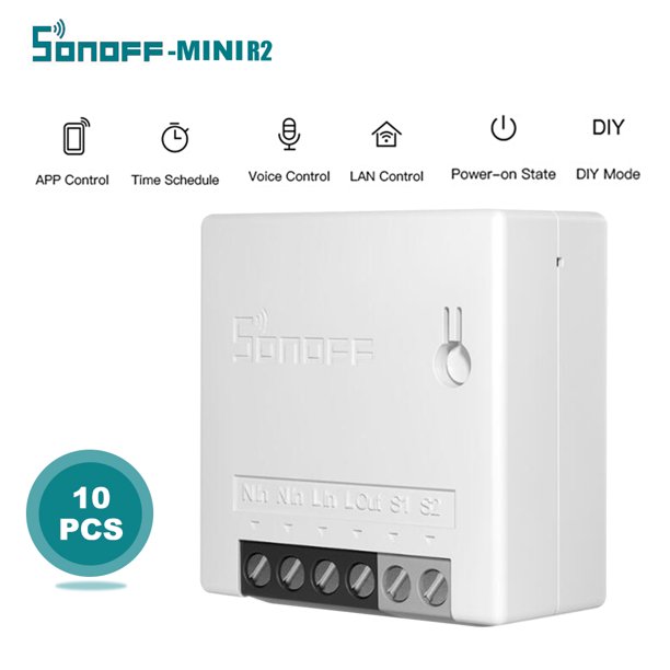 SONOFF-MINI R2 - Two Way Intelligent Switch Mini and Compact 10PCS ...