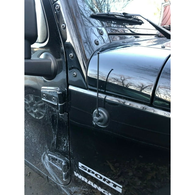7″ Stainless Black Antenna MAST - FITS : Jeep Wrangler JK JL Gladiator ...