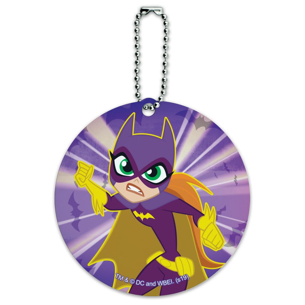 DC Super Hero Girls Batgirl Round Luggage ID Tag Card Suitcase Carry-On ...
