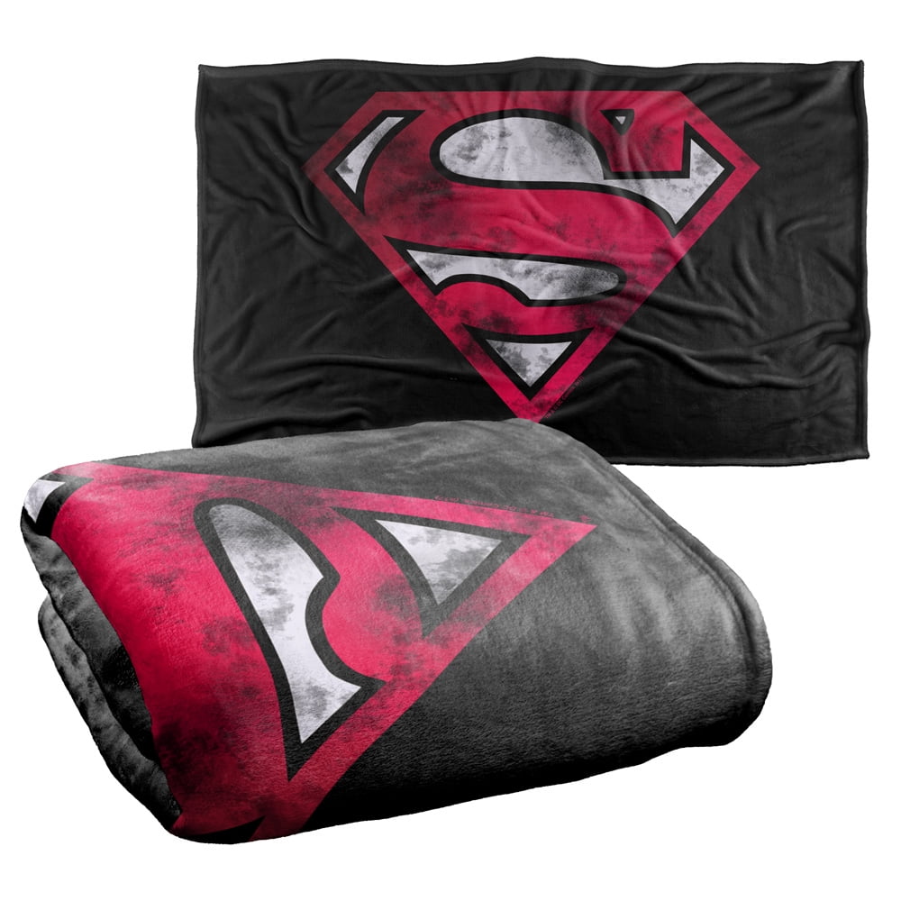 Superman War Torn Shield Silky Touch Super Soft Throw Blanket 36" x 58 ...