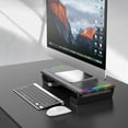 RGB Desktop Monitor Holder 4 USB 2.0 Laptop Stand Computer Screen Riser ...