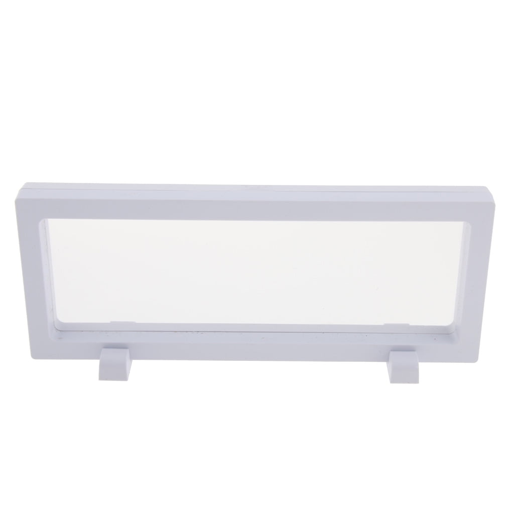 Jewelry 3D Floating Display Box Stand Holder Show Case, White - 9x23cm ...