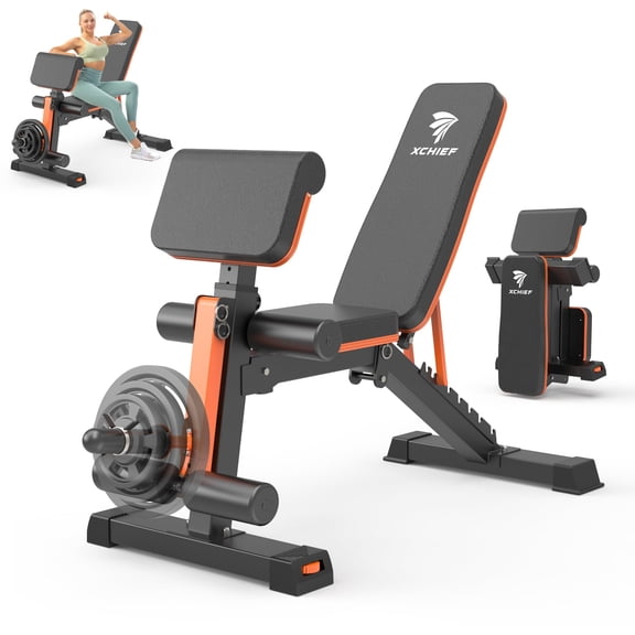Titan Fitness Adjustable Weightlifting FID Bench, 70 Positions for ...