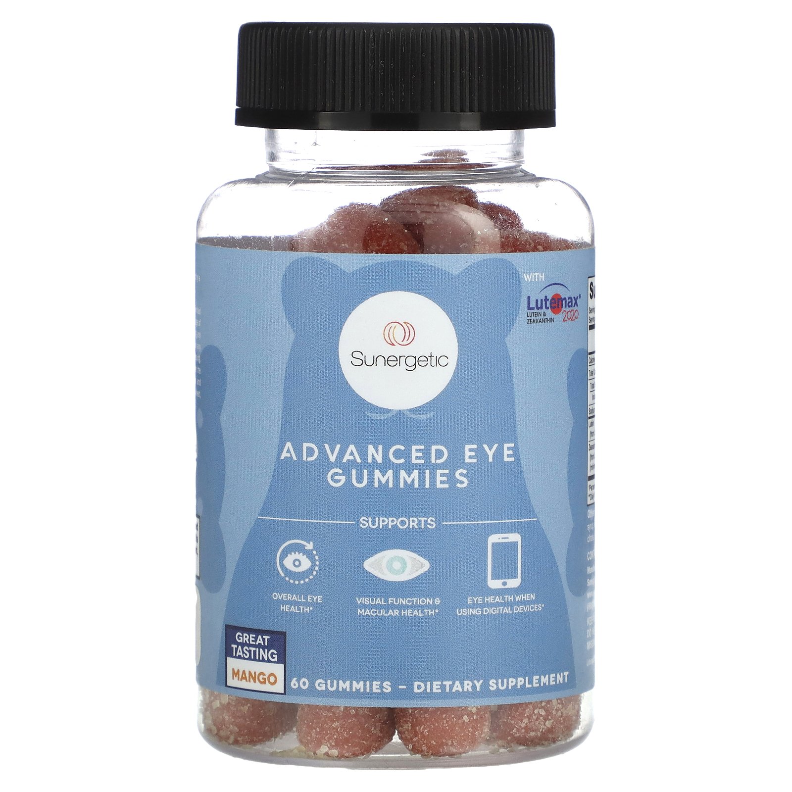 Advanced Eye Gummies, Mango, 60 Gummies, Sunergetic - Walmart.com