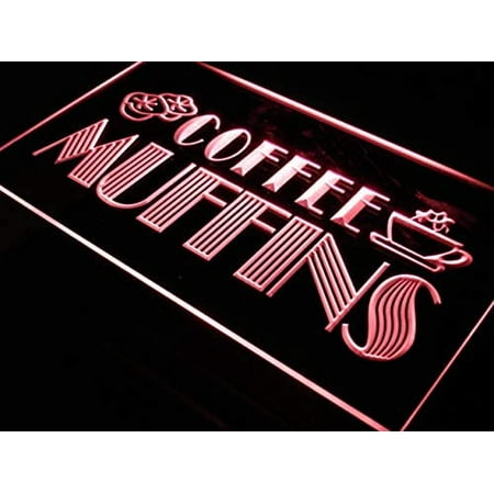 Open Coffee Shop Muffins Cafe LED Sign Neon Light Sign Display i111-r(c ...