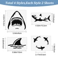 8 Sheets 4 Styles PET Waterproof Car Stickers Self-Adhesive Decals for ...
