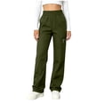 CFLVAEK Womens Cargo Pants with Zipper Pockets Casual Wide Leg Outdoor ...