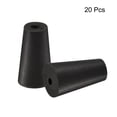 Uxcell 10mm to 15mm w Hole Rubber Tapered Plug for Lab Home Black 20 ...