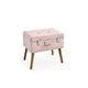 Hodedah Pink Velvet Storage Trunk Ottoman - Walmart.com