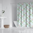 Basics Bathroom Shower Curtain, Water Resistant Fabric with Grommets ...