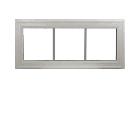 "White Vinyl Double Pane Transom Window, 48""x12"", Grids, DP66, Argon ...