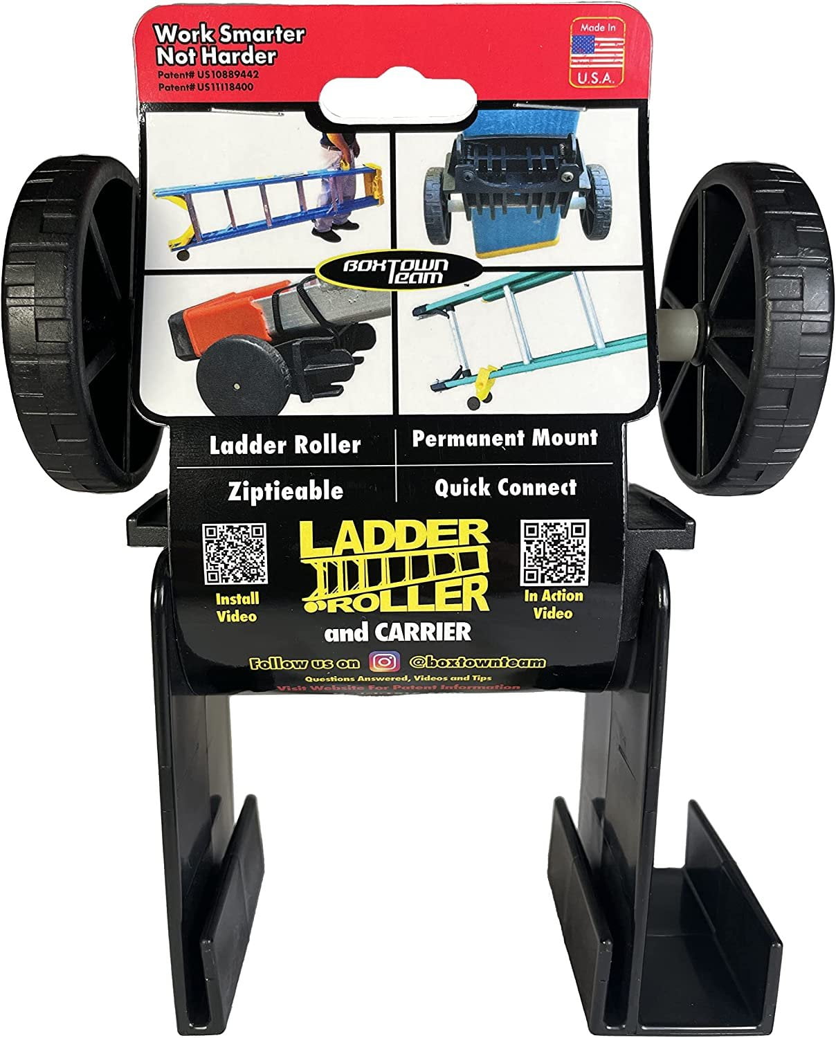 Boxtown Team Ladder Roller Black Ladder Roller + Carrier - Walmart.com