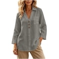 Blouse for Women Long Sleeve Lapel Fashion Solid Color Casual Daily ...