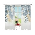 Country Leaf Sheer Curtains for Living Room Bedroom, Rustic Botanical ...